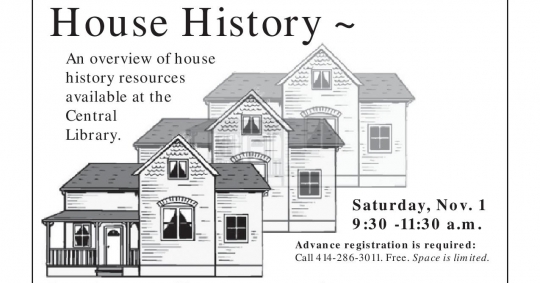 Reminder: Learn About House History @ The Library · MPL