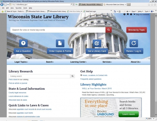 Learn How To Use The Wisconsin State Law Library's New Website · MPL